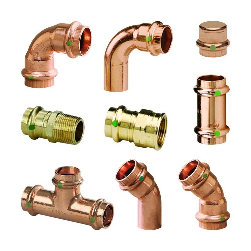 Press copper fittings