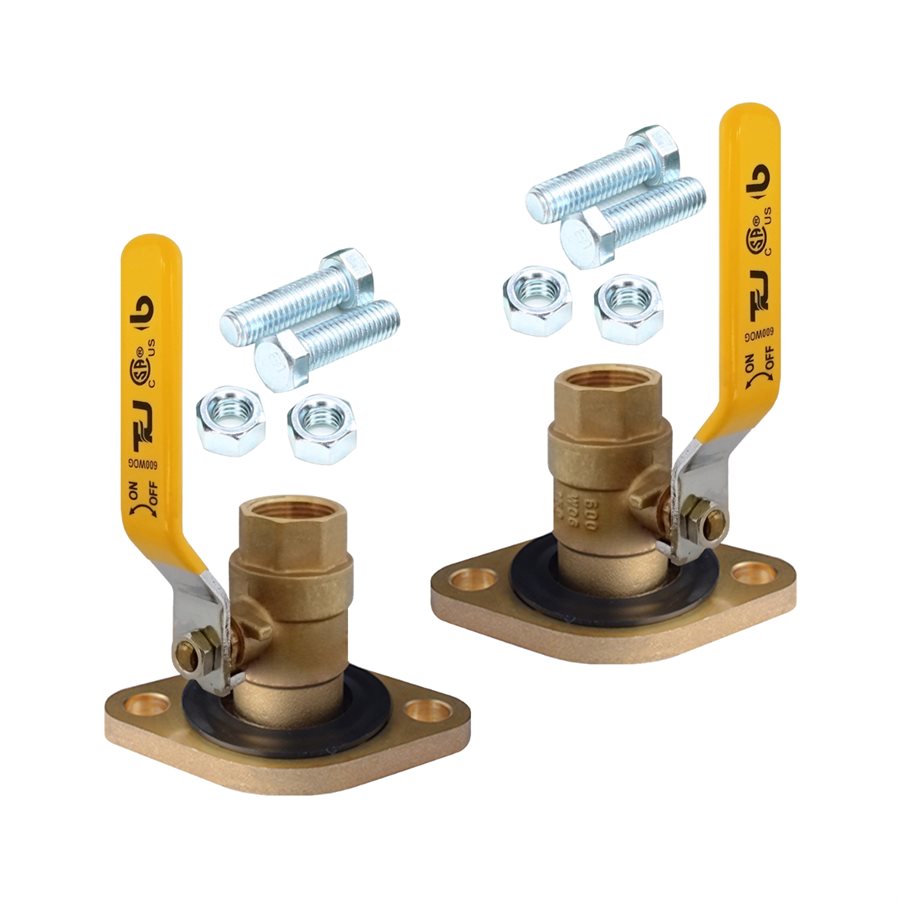 Valve à bride Fileté 3 / 4" rotative LF ( Paire )