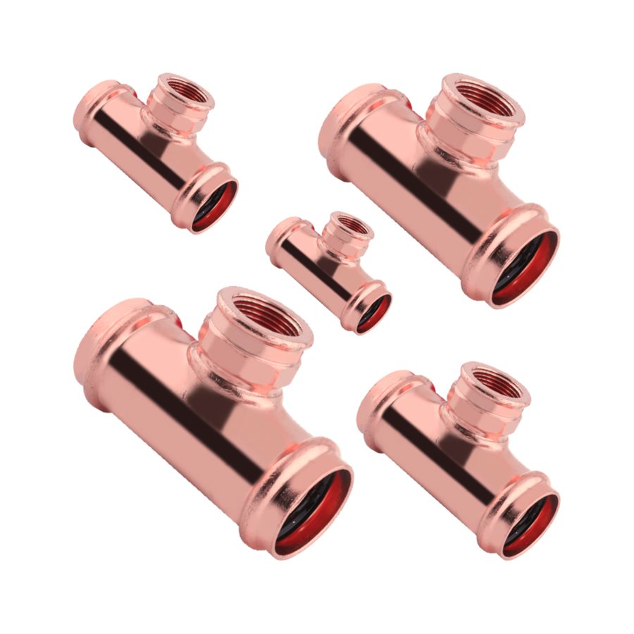 Tee 1 / 2" press x 1 / 2" press x 1 / 2" female thread